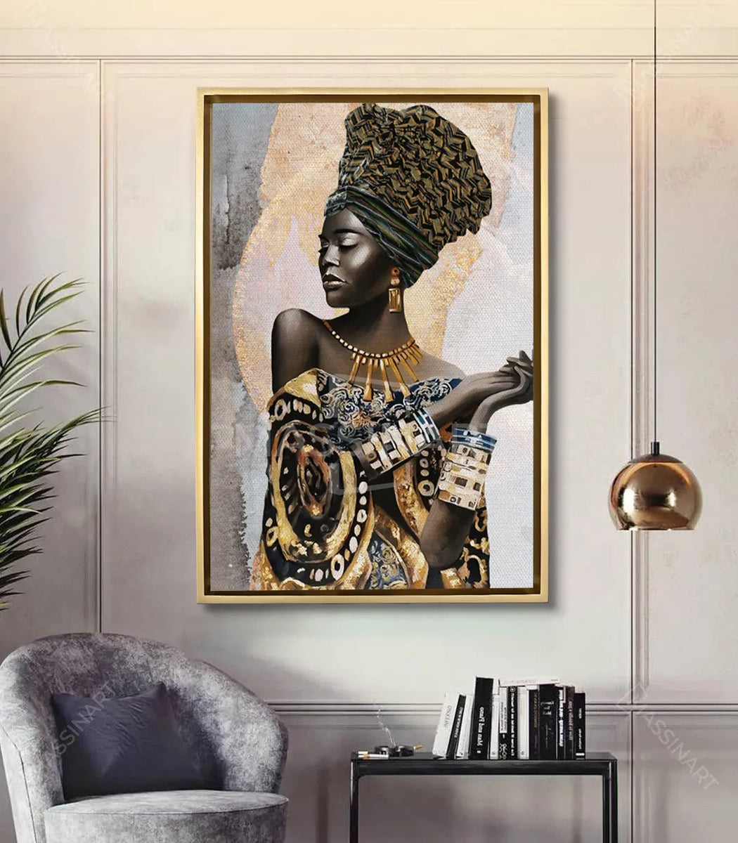 Tableau Reine Africaine Maroc | African Queen — Massinart.ma