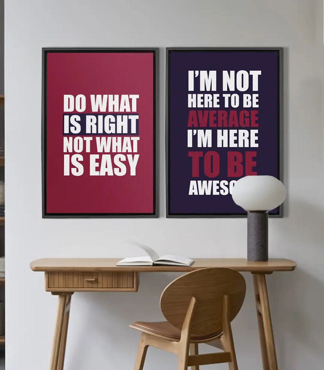 Tableau Work Ethic Maroc | Diptyque Motivation — Massinart.ma