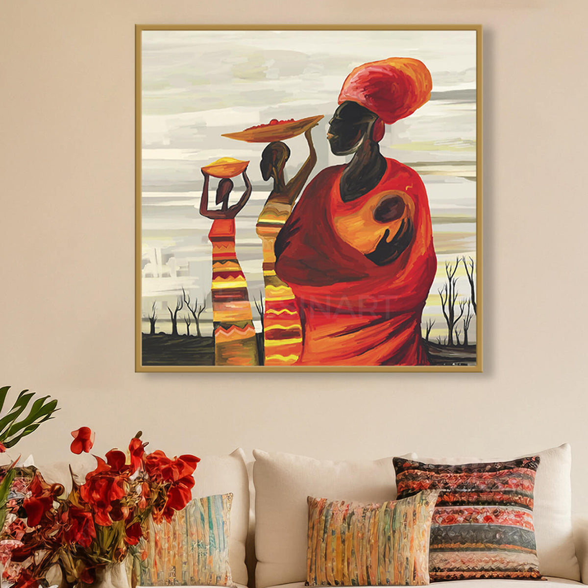 African Tribal Women - Tableau artistique – Massinart.ma