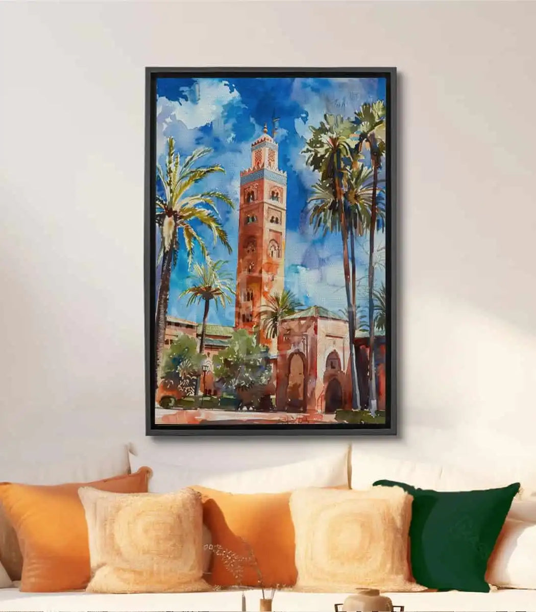 Tableau Koutoubia Marrakech Maroc | Mosquée Minaret — Massinart.ma