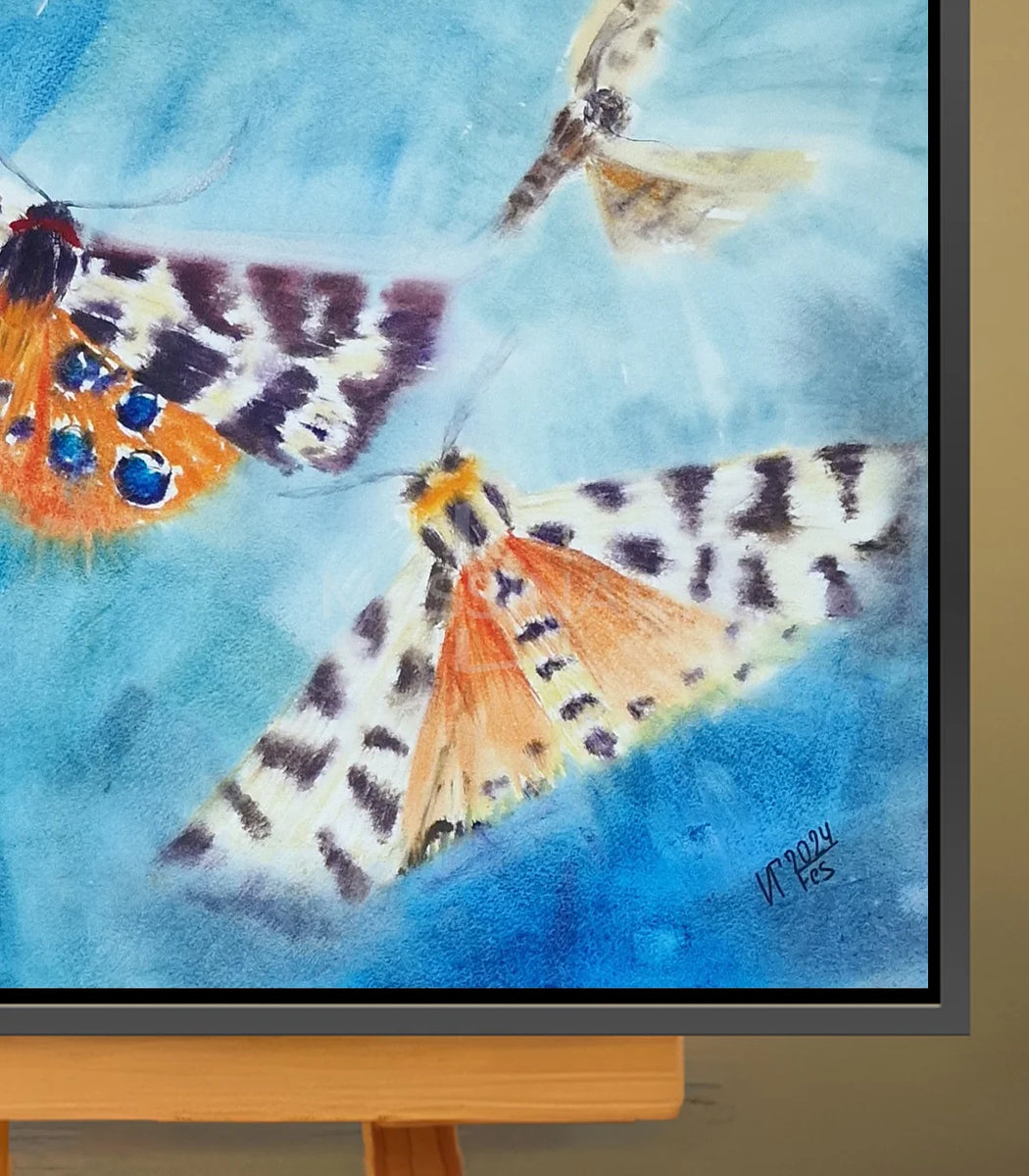 Le Ballet des Papillons de Nuit - Tableau original conçu par l'artiste ...