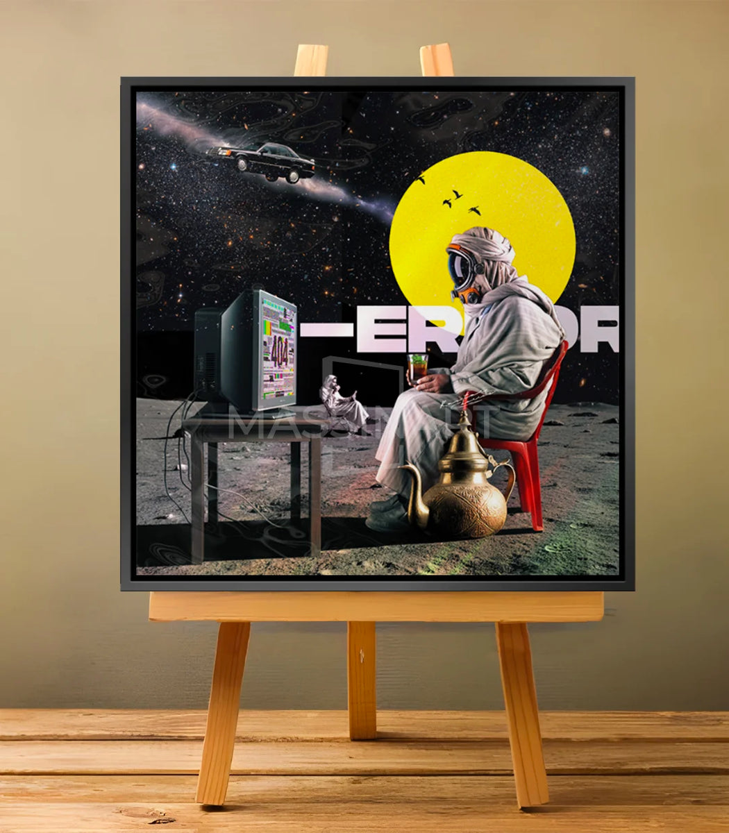 Berrad in the space - Tableau original conçu par l'artiste Kawtar BRZ ...